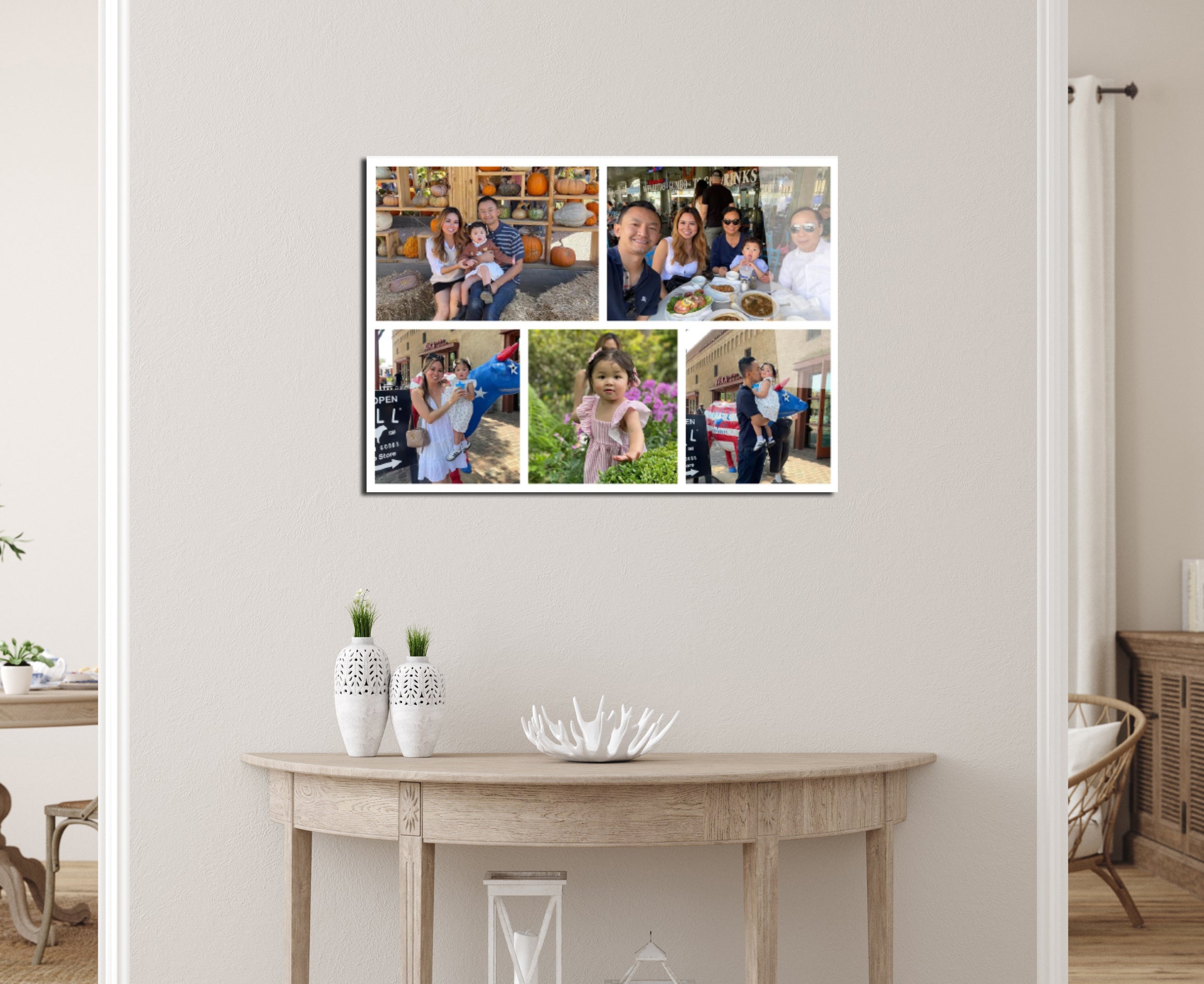 5-Photo Family Collage Metal Print by Prestige Metal Prints